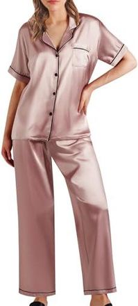 Generic Pyjama pour femme - Confortable - Pyjama pour femme - Ensemble de pyjama à manches longues - Ensemble de vêtements de détente pour femme - Survêtement