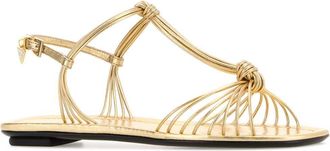 Prada Strappy Leather Sandal - Gold