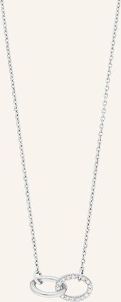 Leaf Halskette Eternal Touch Aus 14 Karat Weißgold Mit Diamanten silber