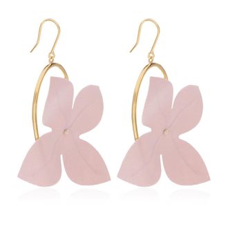 Marni Femme, Accessoires, Rose, Taille: ONE Size Poplin Flower Hook Earrings