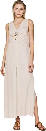 Access Fashion Access Fashion, Femme, Robes, Beige, Taille: 38 FR Metallic Detail Maxi Dress