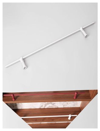 Generic Rundrohr-Leitplanke, multifunktionale St&uuml;tzstange for B&uuml;cherregale aus Holzschr&auml;nken, Kantenverkleidung in individueller L&auml;nge und Sicherheitsstange f