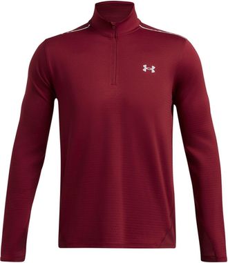 Under Armour Vanish Cold Weather mit kurzem Rei&szlig;verschluss Oberteil f&uuml;r Herren - Training (Rot)