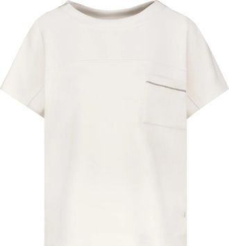 Monari Kurzarm-Sweatshirt - - Tops - Damen - Wei&szlig; - M