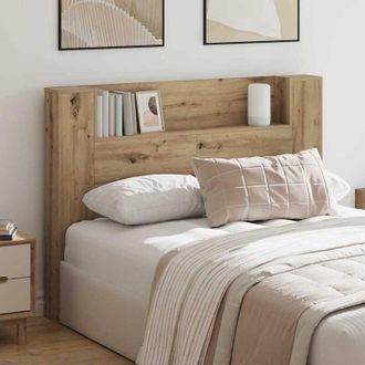 vidaXL vidaXL T&ecirc;te de lit avec &eacute;tag&egrave;re Ch&ecirc;ne artisanal 140 x 17 x 104,5 cm