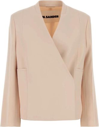 Jil Sander Femme, Blouses et Chemises, Rose, Taille: 38 FR Wool Blazer