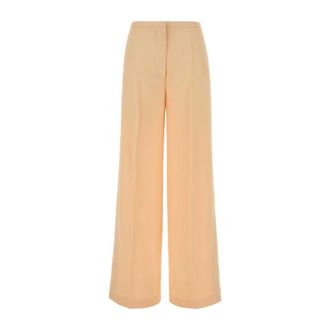 Alberta Ferretti Femme, Pantalons, Orange, Taille: 36 FR Peach Cotton Palazzo Pant