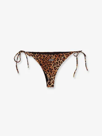 MC2 Saint Barth Womens Bikini Bottoms Animal Print Multicolour Polyamide Swimwear Sea Clothing