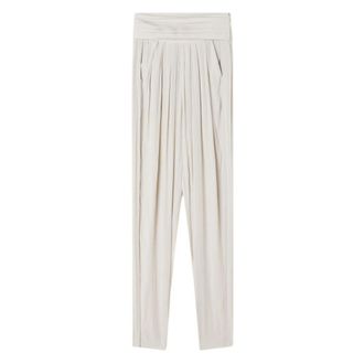 Lanvin Draped Charmeuse Hose - - Trousers - Damen - Wei&szlig; - XS