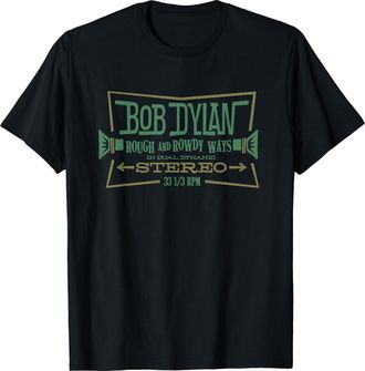 Bob Dylan Herren T-Shirt, Schwarz, S, Kurzarm, Klassische Passform, Crew-Ausschnitt, 100% Baumwolle, Einfarbig, Musik, Klassisch, Imported