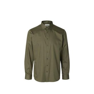Selected Chemise slim en coton biologique m&eacute;lang&eacute;