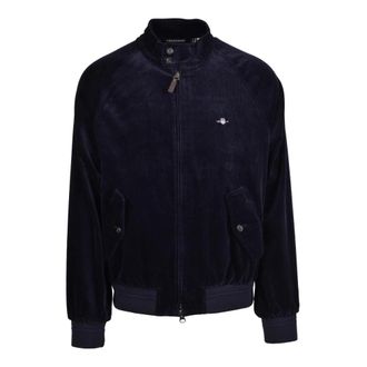 GANT Homme, Vestes, Bleu, Taille: XL Veste Harrington en velours c&ocirc;tel&eacute;