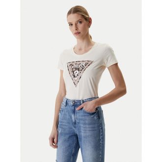Guess T-Shirt W6RI32 J1314 &Eacute;cru Regular Fit