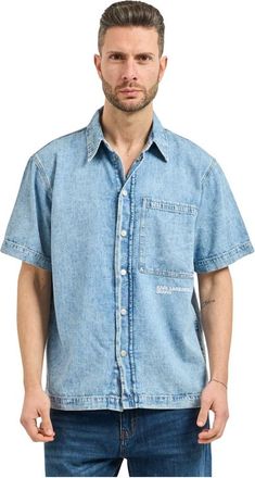 Karl Lagerfeld Homme, Chemises, Bleu, Taille: S Chemise en jean &agrave; manches courtes