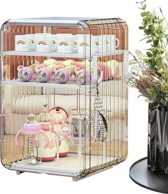 Generic Flaschen-Organizer - Besteck-Organizer f&uuml;r Kleinkinder, vertikaler Staubbecherhalter mit Deckel, langlebige Aufbewahrungsl&ouml;sung f&uuml;r die K&uuml;che | tragba