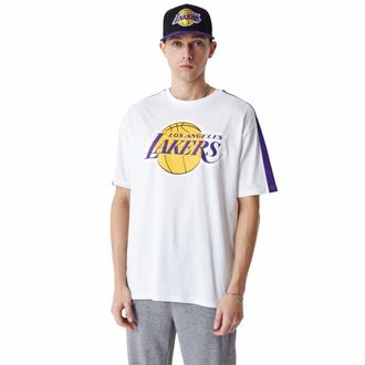 New Era Herren NBA Colour Block Los Angeles Lakers T-Shirt, White, XL