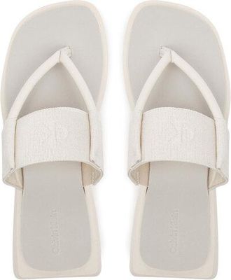 Calvin Klein Jeans Zehentrenner Sq Low Wedge Sandal Rope YW0YW01717 Beige