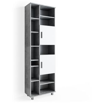 Vicco Meuble de rangement de salle de bain Ilias, B&eacute;ton, 60 x 190 cm