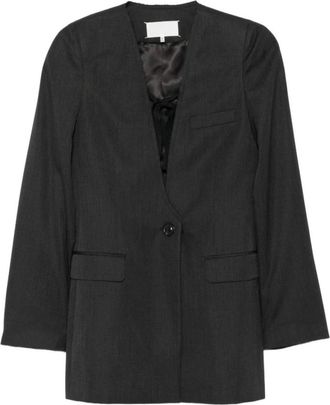 Maison Margiela Femme, Vestes, Gris, Taille: 38 FR Compact Light Wool Gaba Jacket