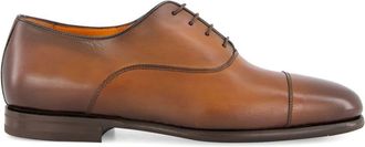 Santoni Oxford-Schuhe mit Glanzoptik - Braun