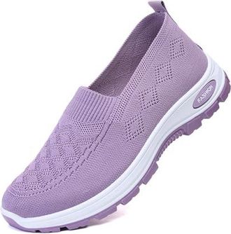 Generic Chaussures Sport Légères Baskets en Maille pour Femme Toile Blanche Souples Et Respirantes Minimalistes AntidéRapantes Jogging Diabétique La Marche Qu