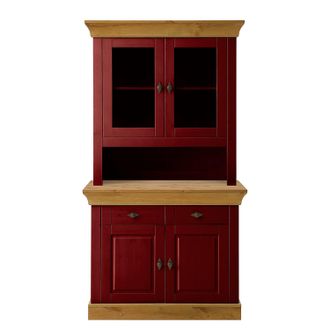 Maison Belfort home24 Buffet II 108 x 197 x 45cm Rot/Braun/Kiefer