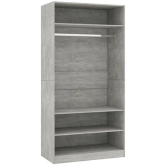 vidaXL vidaXL Kleiderschrank Betongrau 100x50x200 cm Holzwerkstoff