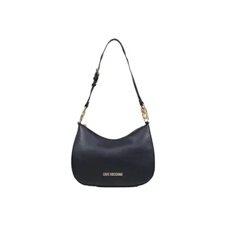 Love Moschino Pebbled Polyurethane Shoulder Bag - Black