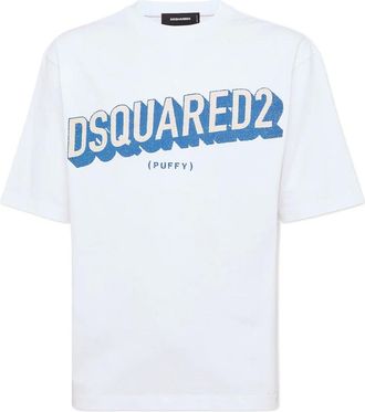 Dsquared2 Homme, Tops, Blanc, Taille: S T-shirt Logo 3D