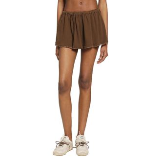 Miu Miu Garment-Dyed Cotton Mini Skirt