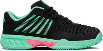 K-Swiss Femme Express Light 3 Clay Chaussure de Tennis, Noir Fluo Menthe Fluo Rose Pastel, 39.5 EU