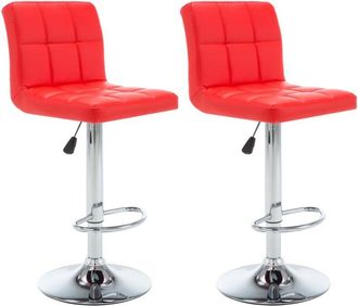 vidaXL Barhocker 2 Stk. Rot Kunstleder Vidaxl