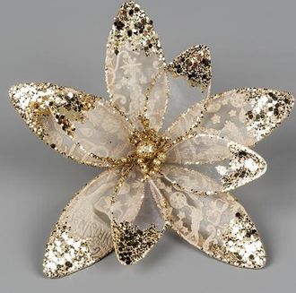 Shatchi 6 St&uuml;ck - 20 cm gro&szlig;e Deluxe-Weihnachtssterne mit Metall-Clips, Weihnachtsbaumschmuck, Hochzeit, Neujahr, Ornamente