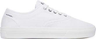 Tommy Hilfiger Sneakers aus Stoff Tommy Hilfiger Th Vulc Cup Long Lace Canvas FM0FM05874 Wei&szlig;
