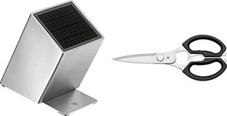 WMF Messerblock unbest&uuml;ckt leer ohne Messer Flextec & K&uuml;chenschere 23 cm, Haushaltsschere, Schere K&uuml;che, Cromargan Edelstahl, Kunststoffgriff, Universal-S