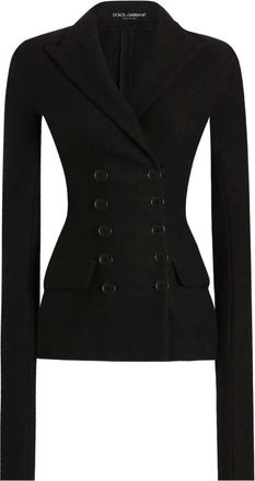 Dolce & Gabbana double-breasted fitted jacket - Schwarz