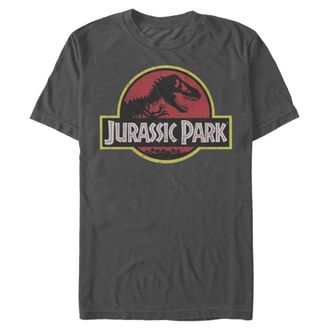 Jurassic Park Herren Klassisches Film-Logo T-Shirt, Dunkelgrau, XL