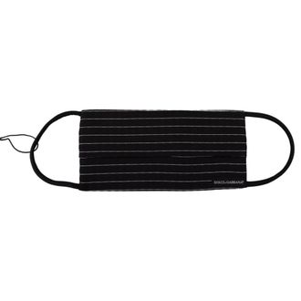 Dolce & Gabbana Gestreifte Seidenmischung Gesichtsmaske - - Accessories - Damen - Schwarzk - ONE SIZE