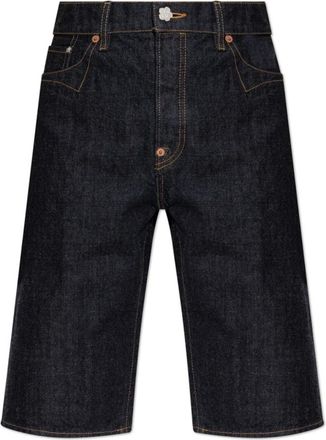 Kenzo Femme, Shorts, Bleu, Taille: W27 Bermuda Boyfriend Taille Basse