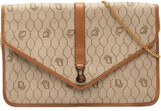 Dior Hobo Bags - Honeycomb Coated Canvas Chain Crossbody - Gr. unisize - in Braun - f&uuml;r Damen