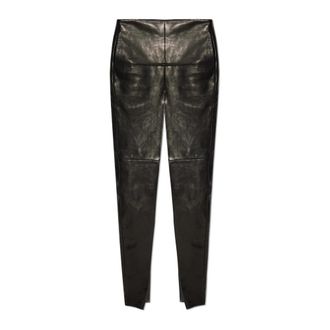 Rick Owens Sliced Leather Skirt - - Skirts - Damen - Schwarzk - M