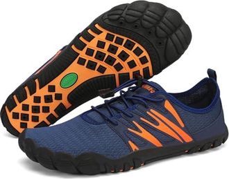 Saguaro Barefoot Shoes Homme Chaussures deau Séchage Rapide Chaussures Aquatiques Légères Respirantes Chaussures Minimalistes Antidérapant, Bleu, 43 EU