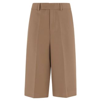 Federica Tosi Femme, Shorts, Brun, Taille: 34 FR Bermuda No Pinces en Cady