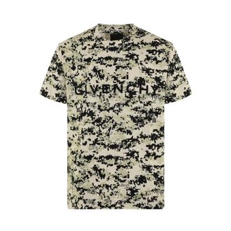 Givenchy Digital Camo T-Shirt in Beige - - Tops - Herren - Mehrfarbig - L