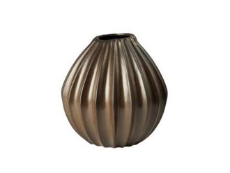 Broste Copenhagen Broste Copenhagen Wide Vase Antique Brown L 30cm