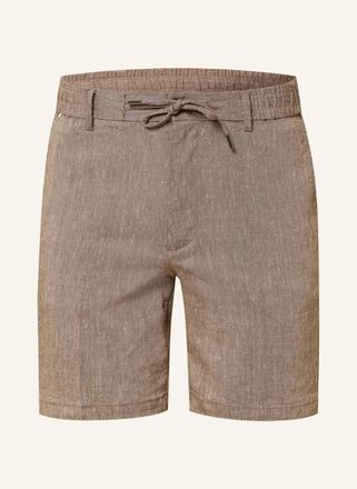 HUGO BOSS Shorts Kane Mit Leinen braun