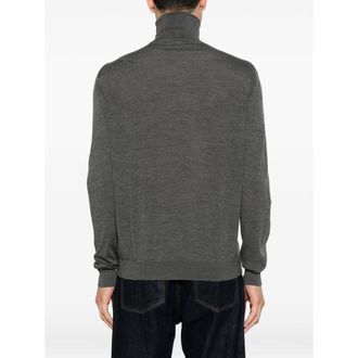 Malo Virgin Wool Roll Neck Sweater - Gray