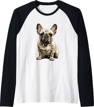 Whyitsme Design Cremefarbene franz&ouml;sische Bulldogge Raglan
