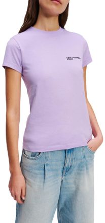 Karl Lagerfeld Slim Short Sleeves Tee, Lavendula, L