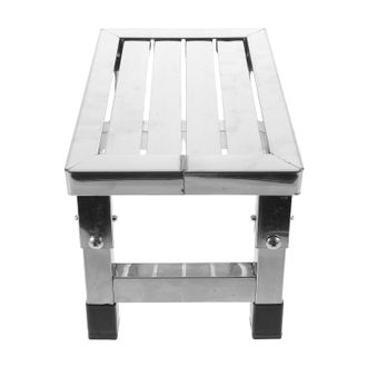 Valiclud Klappbarer Edelstahlhocker Faltbar f&uuml;r K&uuml;che Bad Camping Klappbar Tragbar Kleiner Sitzhocker Fu&szlig;hocker aus Edelstahl f&uuml;r Zuhause und Outdoor